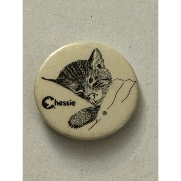 Other | Vintage Chessie The Cat Railroad Button Pin Sleeping D22 | Poshmark